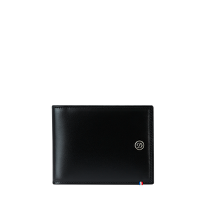 Line D black smooth leather wallet - 6 credit card slots and Line D black smooth leather wallet - 6 credit card slots and